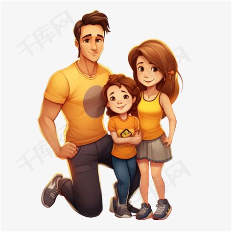 家庭合照元素立体免抠图案素材图片免费下载 千库网