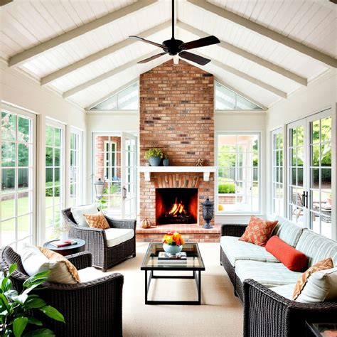 25 Sunroom Ideas With Fireplaces Youll Love