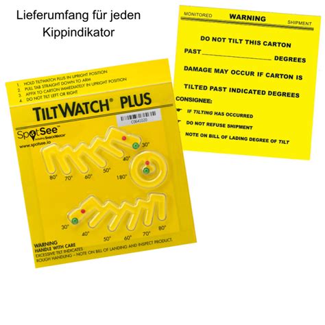 Tilt Indicator Tiltwatch Plus For The Slightest Inclinations