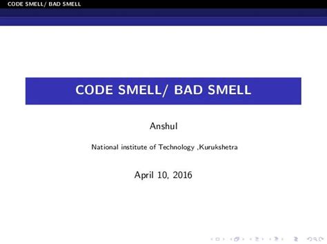 pdf code smells and its type with example dokumen tips