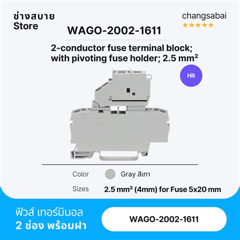 WAGO Conductor Fuse Terminal Block With Pivoting Fuse Holder