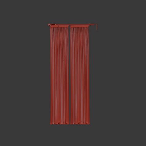 얇은 흰색 얇은 명주 그물 커튼 3d 모델 19 Max Unknown Free3d