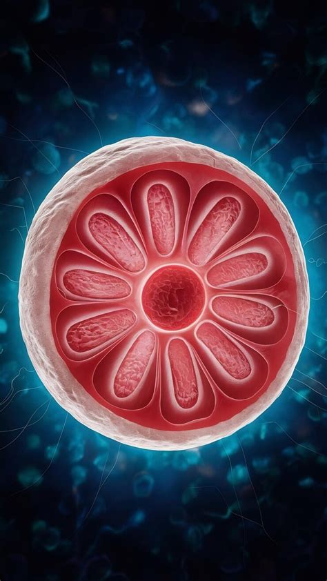 Crosssection View Of Mitochondria Medical Info Graphics On White Background 3d Rendering