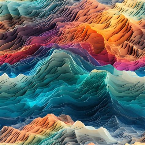 Premium Ai Image A Close Up Of A Colorful Wave Pattern With A Sky Background Generative Ai