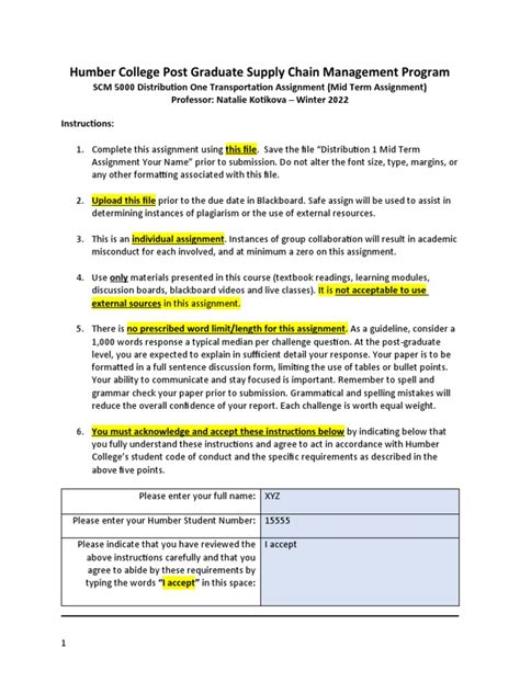 distribution 1 mid term assignment pdf cargo transport