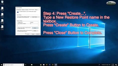 Windows 10 Restore Point Creation