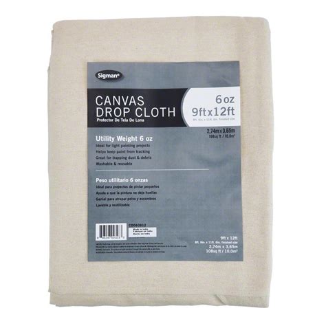 Sigman 9 Ft X 12 Ft 6 Oz Canvas Drop Cloth Cd060912 The Home Depot