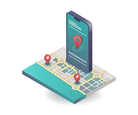 Technologies Of Smartphone Map Applications 47546715 Vector Art At Vecteezy