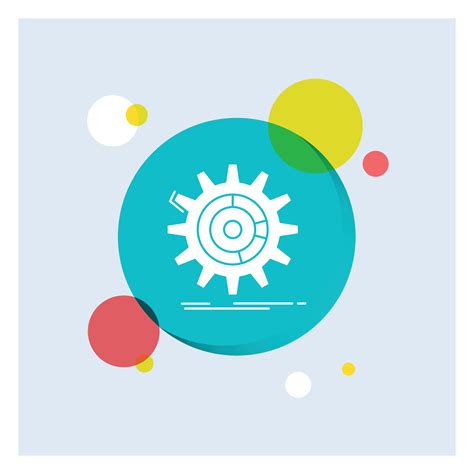 Setting Data Management Process Progress White Glyph Icon Colorful