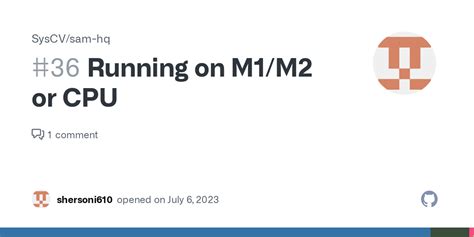 Running On M1 M2 Or Cpu · Issue 36 · Syscv Sam Hq · Github