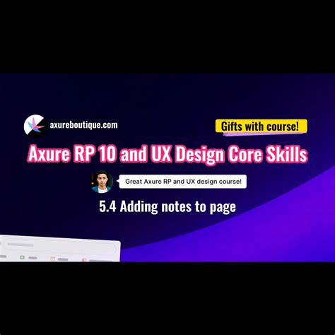 Axure Rp 10 And Ux Design Core Skills Course 54 Add Notes To Page