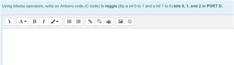 Solved Using Bitwise Operators Write An Arduino Code C