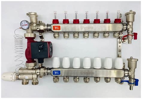 Коллектор теплого пола на 14 контуров 92 фото