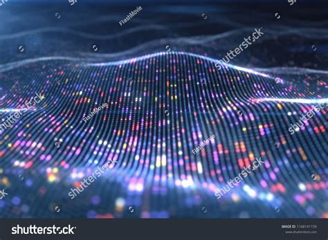 Abstract Glowing Virtual Neural Network Futuristic Coding Or Artificial Intelligence Concept 3d