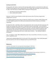 CS 2205 Learning Journal Unit 8 Docx Learning Journal Unit 8 On August 08 2019 I Took An