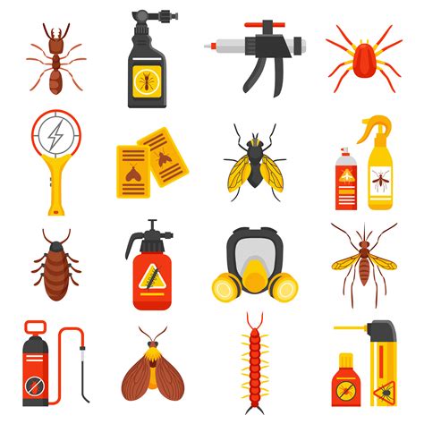 Pest Control Icons Set Vector Art At Vecteezy