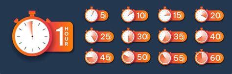 Premium Vector Countdown Timer Icons Set