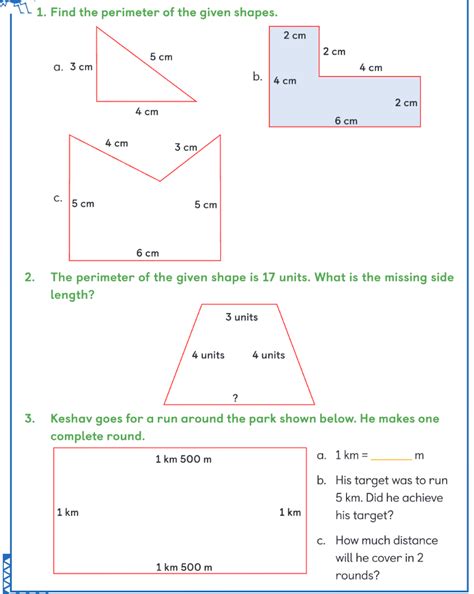 Solved Find The Perimeter Of The Given Shapesithe Perimeter