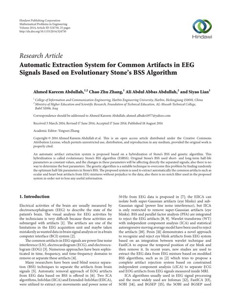 pdf discussion of approach for extracting pure eog reference signal