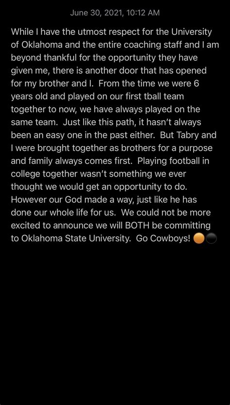 2022 4 Receiver Talyn Shettron Flips From Oklahoma To Oklahoma State