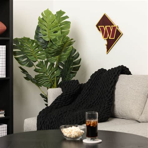 Washington Commanders Nfl Wood State Sign