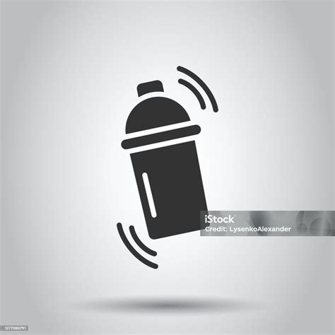 플랫 스타일의 셰이커 칵테일 아이콘 흰색 고립 된 배경에 알코올 병 벡터 그림 바 음료 비즈니스 개념 건강한 식생활에 대한 스톡 벡터 아트 및 기타 이미지 Istock