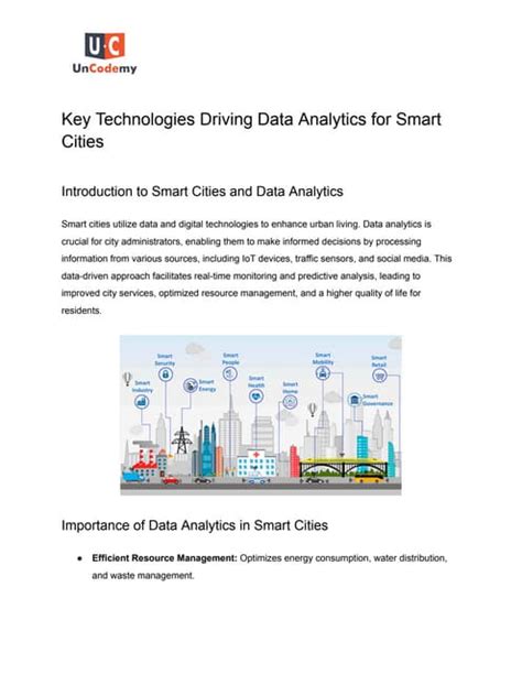 Key Technologies Driving Data Analytics For Smart Cities Pdf