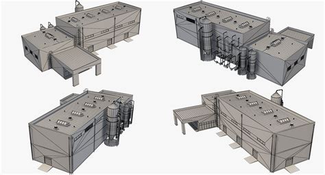 3d model industrial building