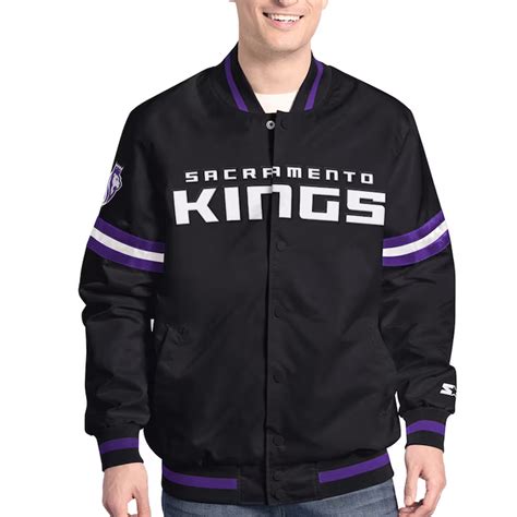 Nba Starter Full Snap Sacramento Kings Scout Jacket