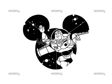 Toy Story Svg Buzz Lightyear Ears Mickey Mouse Silhouette Vectorency
