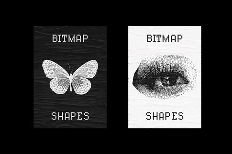 Y2k Dithering Bitmap Shapes
