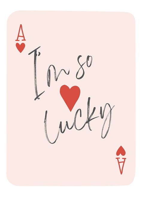 Love Struck Ace Of Hearts Im So Lucky Anniversary Card Etsy