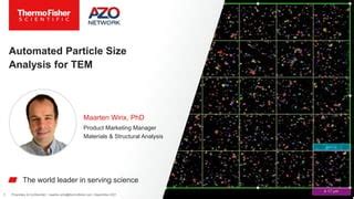 Automated Particle Size Analysis For TEM PPTX