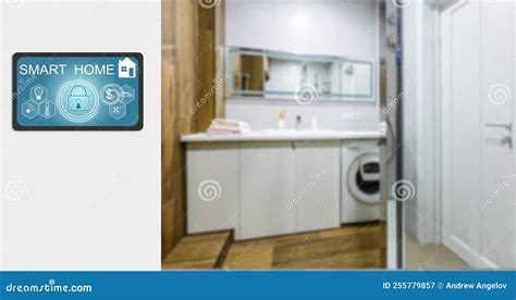 Smart Remote Home Control System App Living Room Interior In