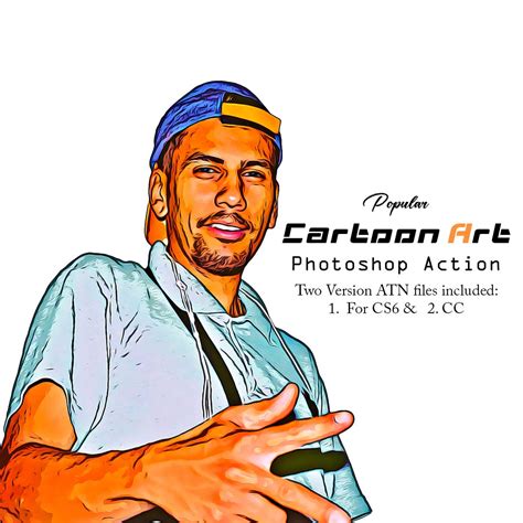 Popular Cartoon Art Photoshop Action Masterbundles