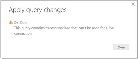 Power BI Connections Direct Query