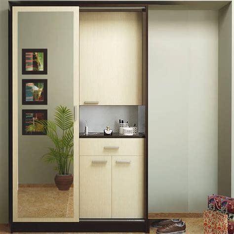 Сучасна компактна прихожа купе 120 см у коридор з дзеркалом в повний зріст венге Лола Сокме Id