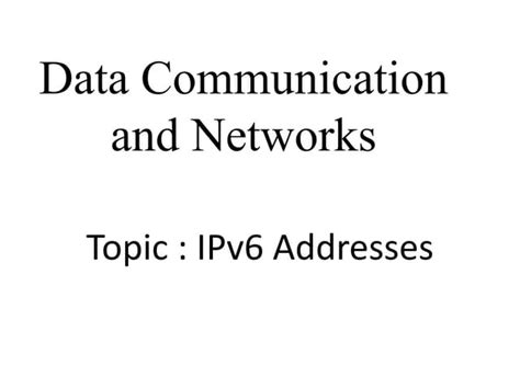 Ipv6 Pptx