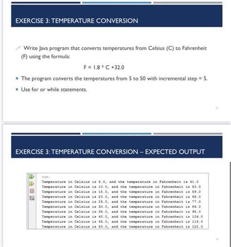 Solved Exercise 3 Temperature Conversion Write Java Program