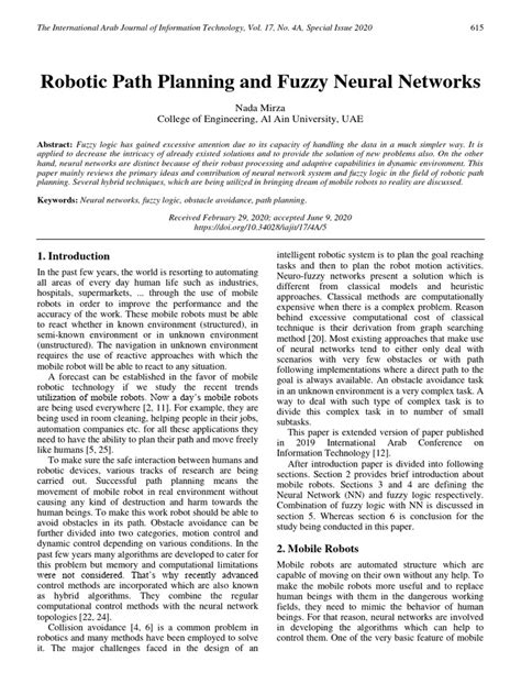 Robotic Path Planning And Fuzzy Neural N Pdf Fuzzy Logic Artificial Neural Network