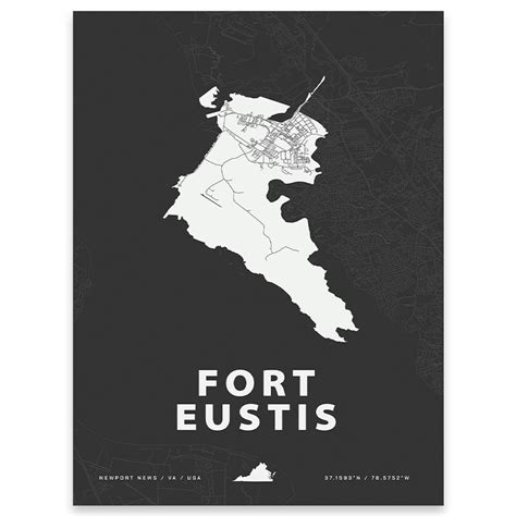 Fort Eustis Map Print Home Base Maps