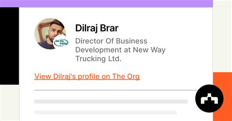 Dilraj Brar Director Of Business Development At New Way Trucking Ltd The Org