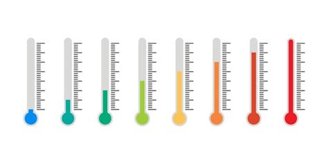 Premium Vector Temperature Symbol Set And Temperature Measurement Or
