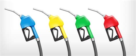 현실적인 연료 노즐 색상 격리된 가스 총 휘발유 가솔린 채우기 오일 핸들 펌프 디스펜서 에탄올 바이오디젤 주유소 깔끔한 벡터 그림을 위한 3d 연료 권총 프리미엄 벡터