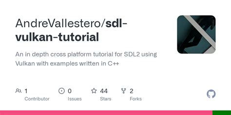github andrevallestero sdl vulkan tutorial an in depth cross