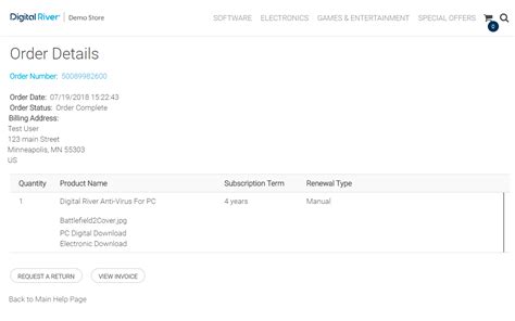 orders documentation