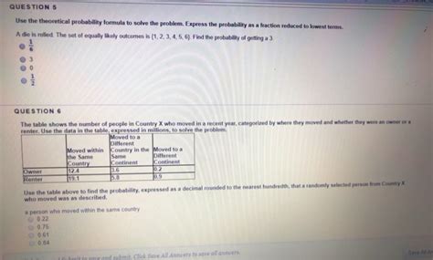 Solved QUESTION Use The Theoretical Probability Formula To Chegg