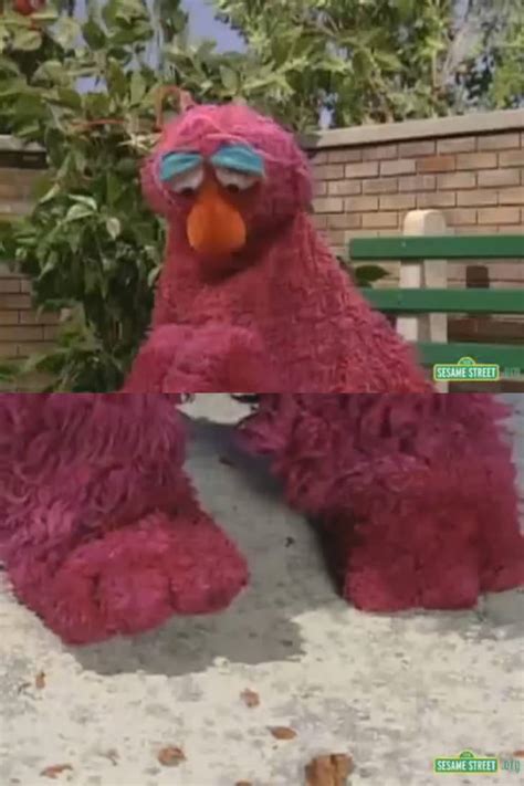 Telly Monster Looks At His Feet By Hubfanlover678 On Deviantart