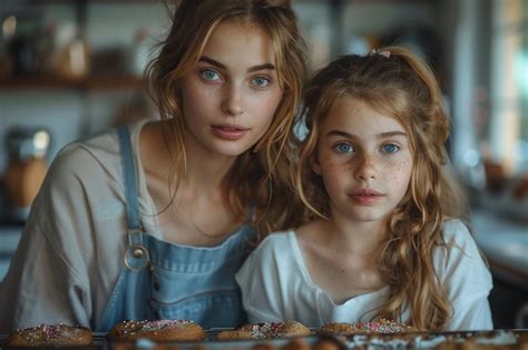 A Mother And Daughters Sweet Creation Premium Ai Generated Image