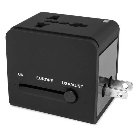 Olixar Worldwide Adapter With Usb Ports Black